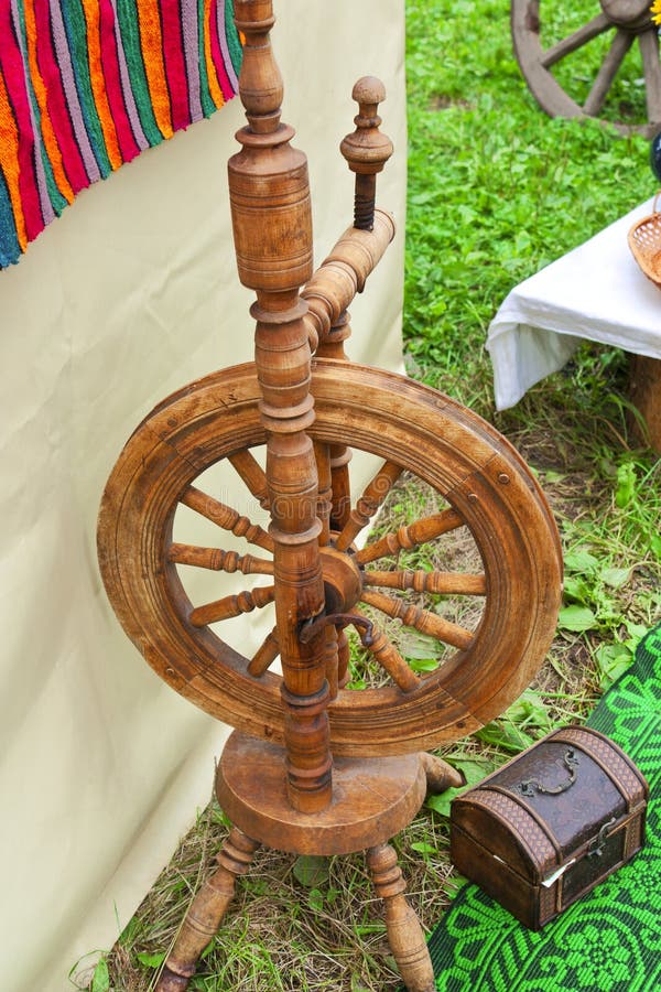 Spinning machine stock image. Image of spool, table, ancient - 26575503