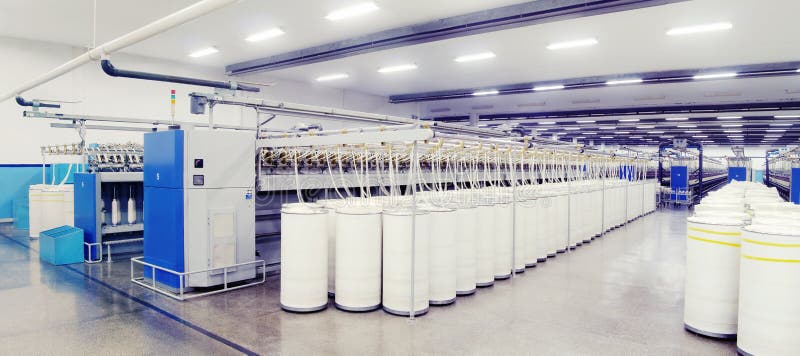 Cotton Roll at Spinning Factory Stock Photo - Image of production ...