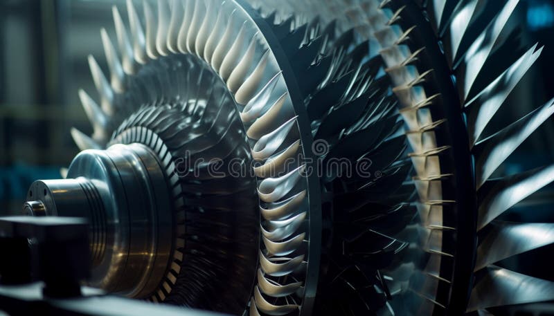 Spinning Metallic Gearshift Interlocked with Turning Wheel Generated by ...