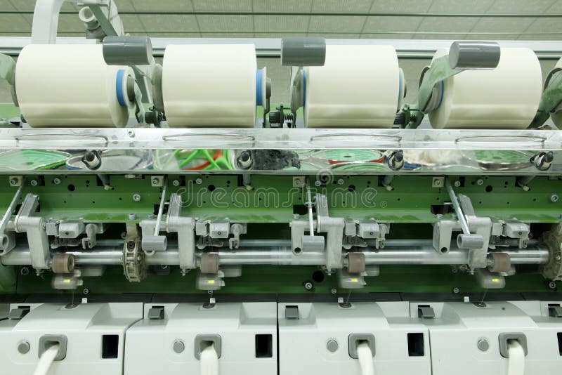 Spinning Mill Equipment is Running, Stock Image - Image of automation ...