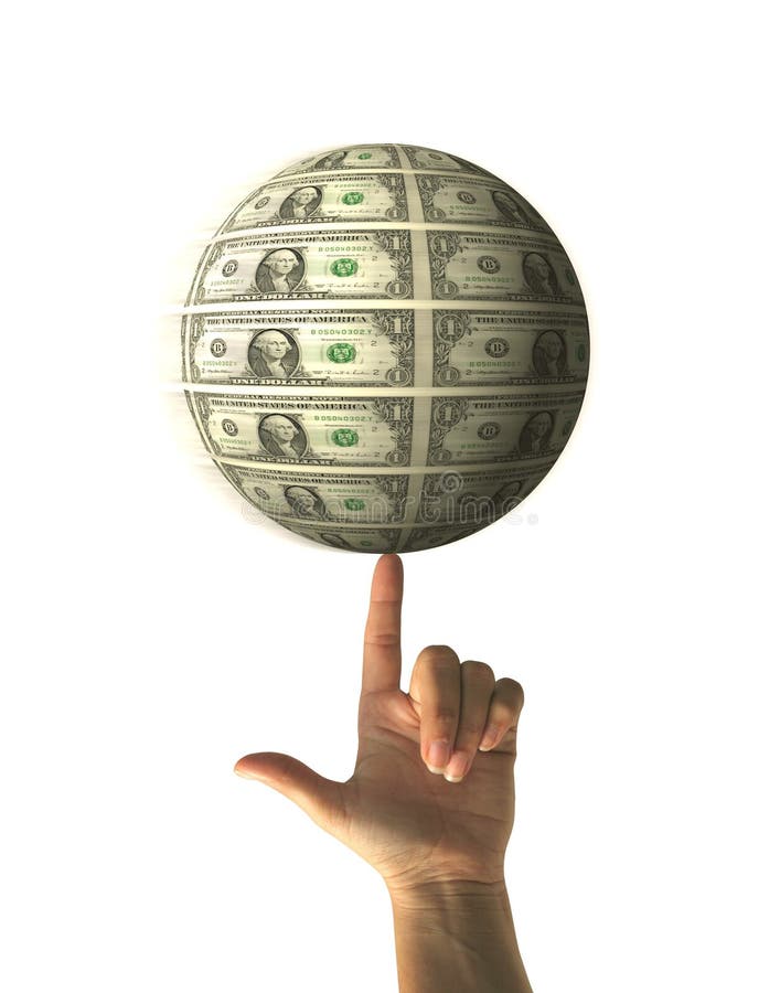 Spinning money sphere stock image. Image of banking, bill - 1708459