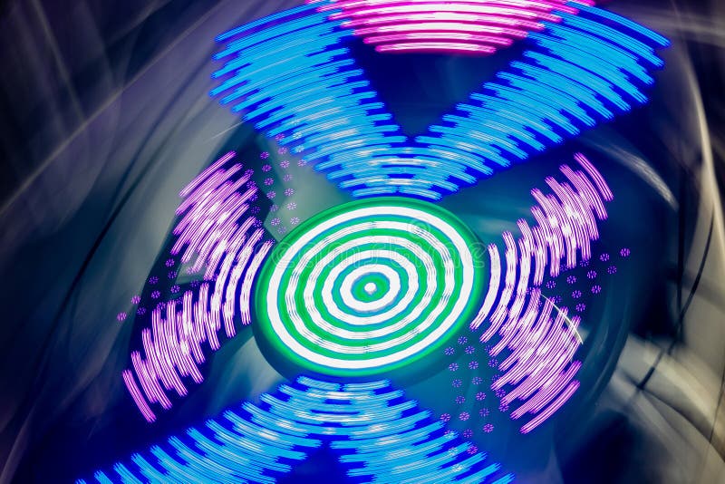 Spinning Motion Blurred Lights Create Interesting Graphic Background ...