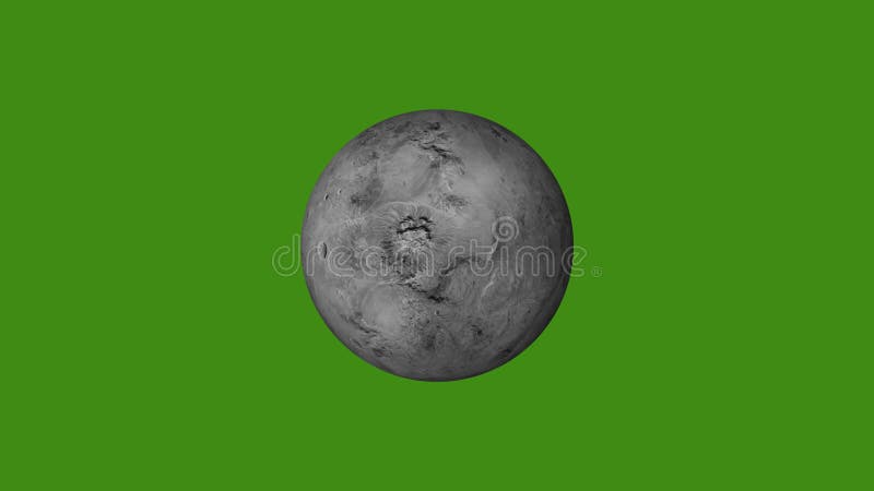 Spinning Planet Mercury Isolated on Green Screen Alpha Chanel Stock ...