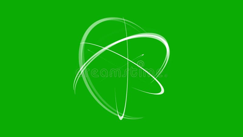 Spinning Orbits Motion Graphics with Green Screen Background Stock Footage - Video of geometric ...