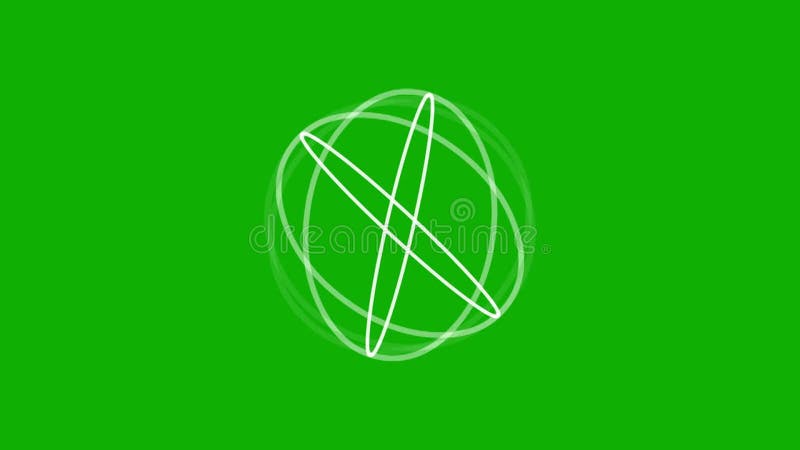Spinning Atomic Orbits Motion Graphics with Green Screen Background Stock Footage - Video of ...