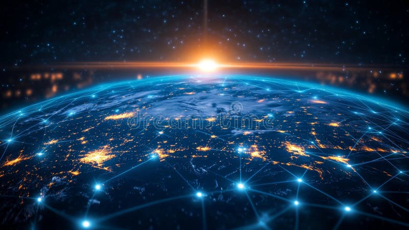 The Spinning Planet Earth Seen from Space Sharing Information between ...