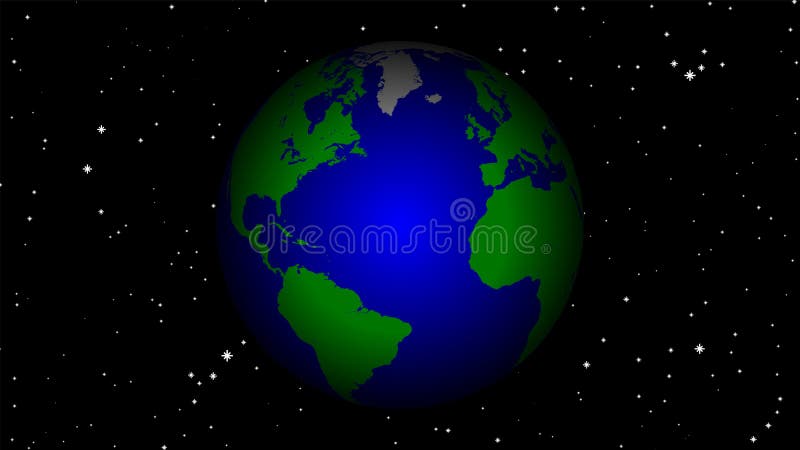 Spinning Planet Earth in Space Stock Vector - Illustration of ...