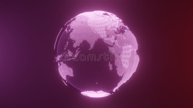 Spinning Planet Earth. Technology. Communication Concept. 3D Render ...