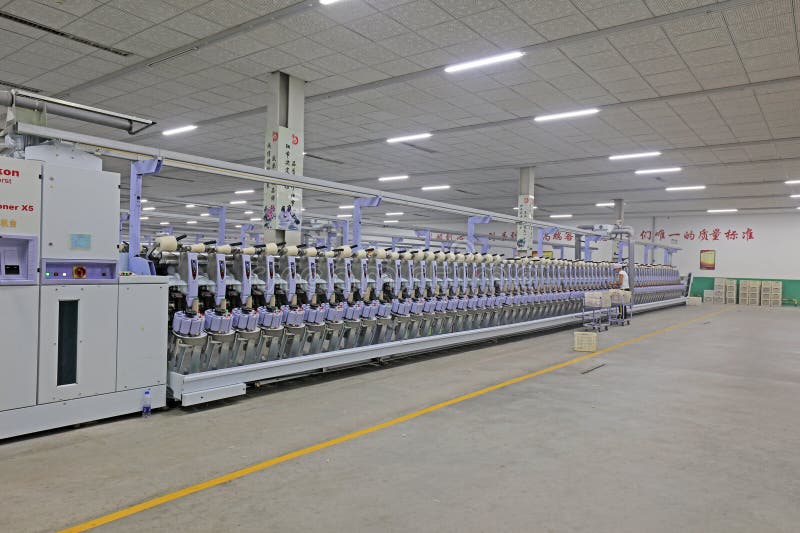 Spinning production line editorial stock image. Image of technology ...