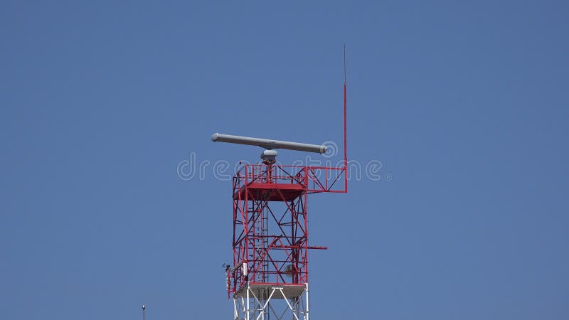 Sea Radar Tower with Rotating Antenna Stock Footage - Video of nautical ...