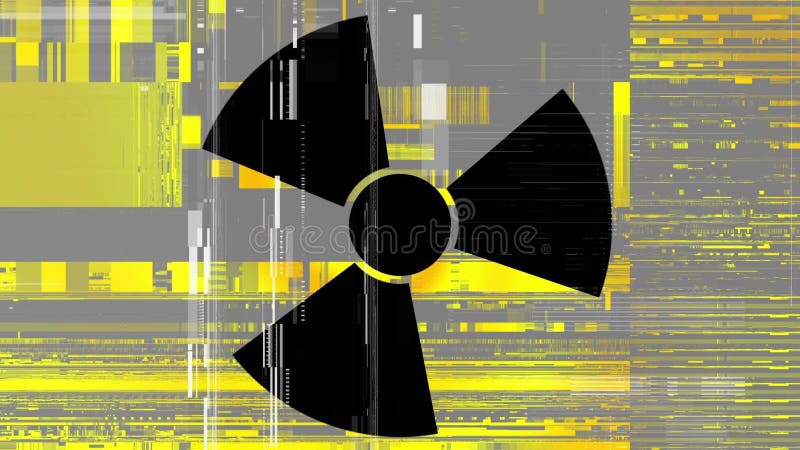Nuclear Symbol Flashing Icon Looping Viseo.4k Stock Video - Video of ...