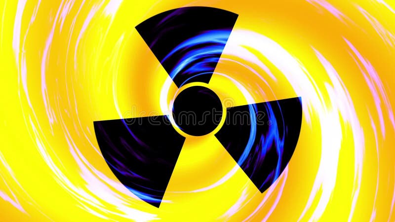 Nuclear Symbol Flashing Icon Looping Viseo.4k Stock Footage - Video of ...