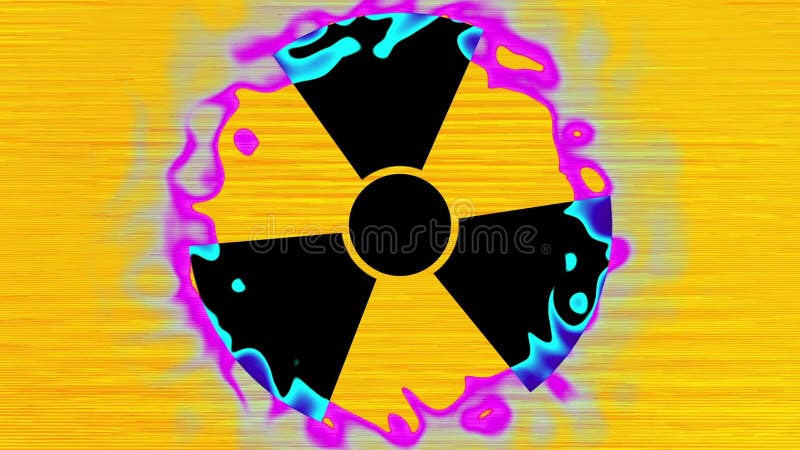 Nuclear Symbol Flashing Icon Loop Stock Footage - Video of ecology ...