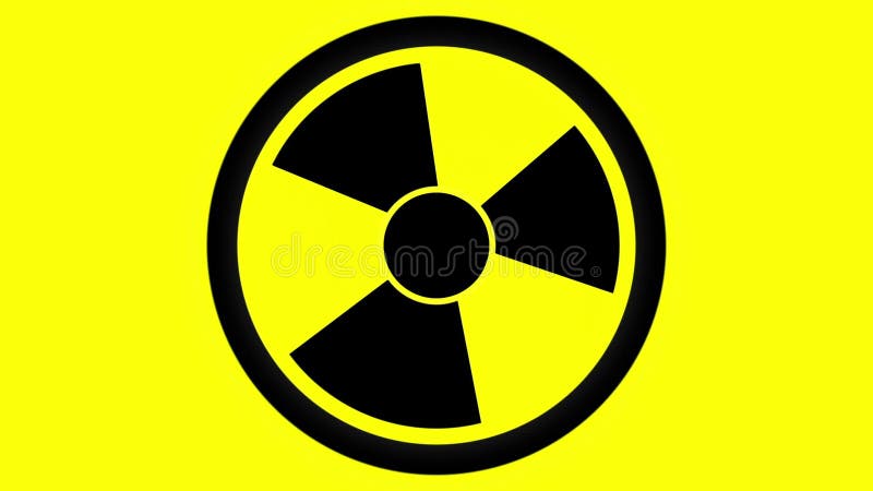 Nuclear Symbol Flashing Icon Looping Viseo.4k Stock Footage - Video of ...