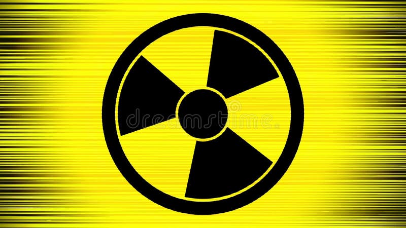 Nuclear Symbol Flashing Icon Looping Viseo.4k Stock Footage - Video of ...