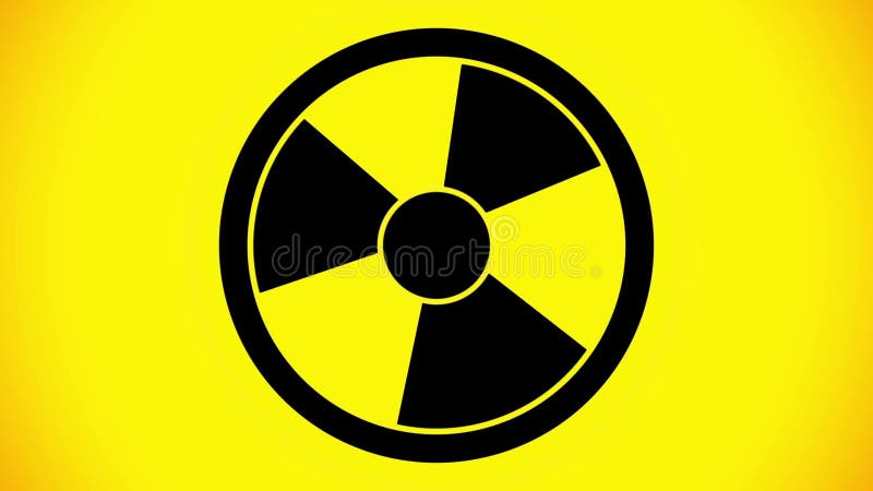 Nuclear Symbol Flashing Icon Looping Viseo.4k Stock Footage - Video of ...