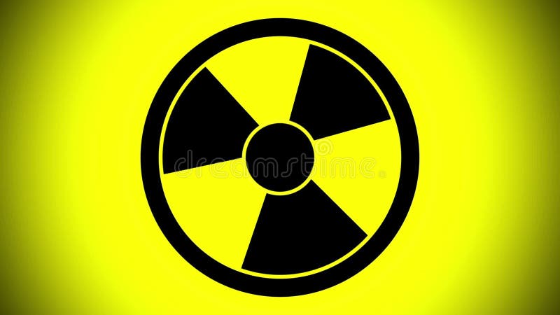 Nuclear Symbol Flashing Icon Looping Viseo.4k Stock Footage - Video of ...