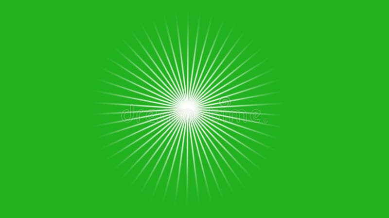 Spinning of Rays in Equal Distance on Green Screen Stock Video - Video ...