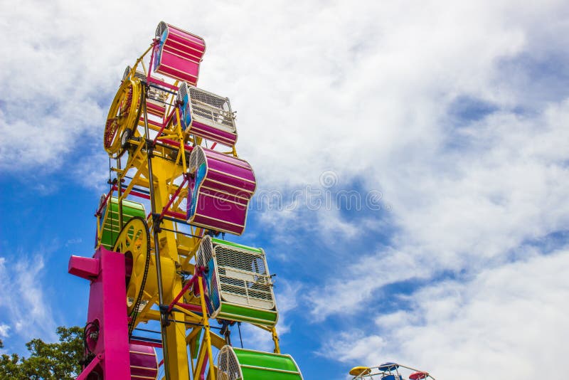 Spinning Ride at Local County Fair Stock Photo - Image of spin, tower ...