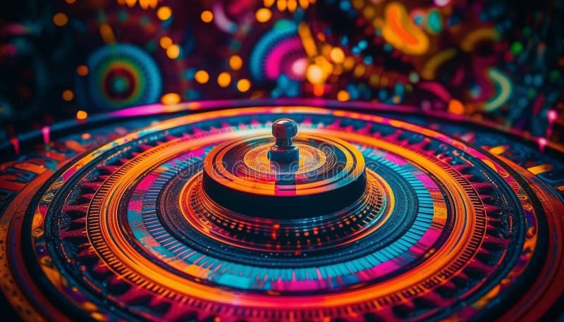 Spinning Roulette Wheel Brings Vibrant Nightlife Fun Generative AI ...