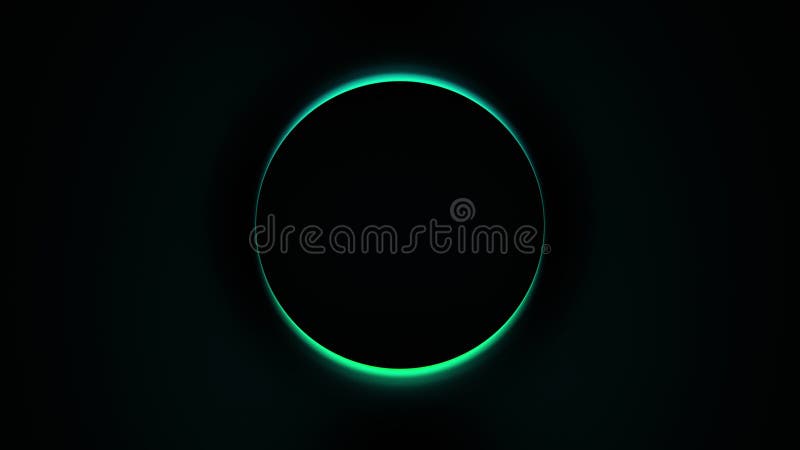 Spinning Round Glow Shape in Dark Black Backdrop Stock Footage - Video ...