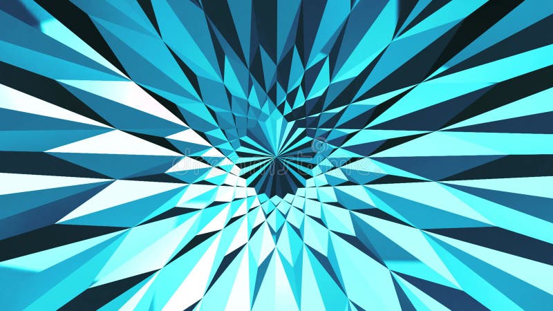 Spinning Sky Blue Diamond Background Loop. Iridescent Rotating ...