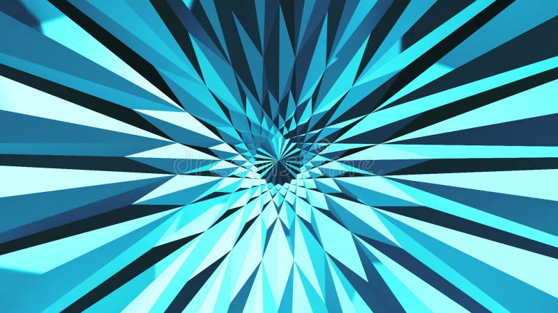 Spinning Sky Blue Diamond Background Loop. Iridescent Rotating ...