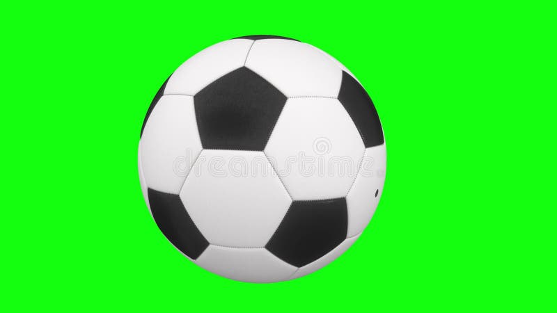 Spinning Soccer Ball Flying Across Green Screen Stock Video - Video of ...