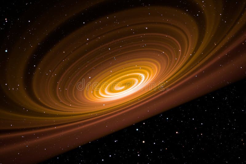 Space Vortex. Black Hole Made from Flying Particles Stock Vector ...