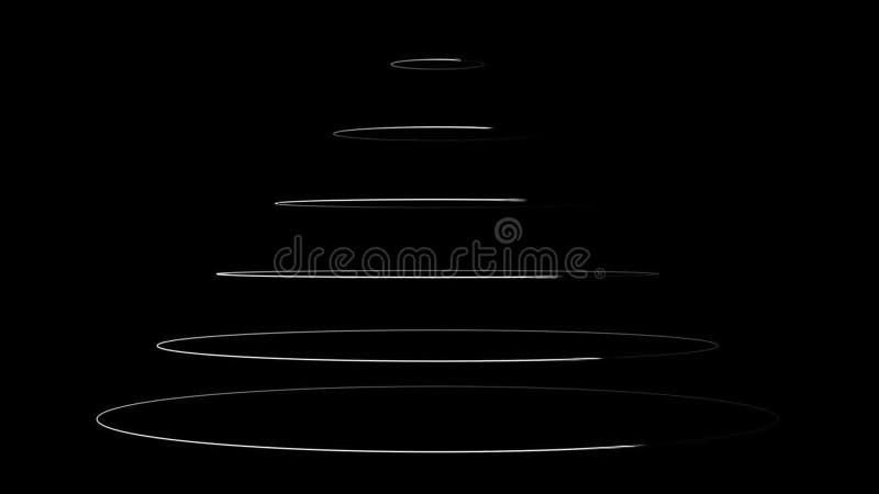 Spinning Spiral Rings Motion Graphics with Plain Black Background Stock Footage - Video of swirl ...
