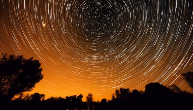 Spinning Star Trails Illuminate the Tranquil Milky Way Landscape ...