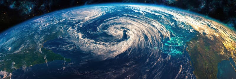 Spinning Storm System Captured from Space Over the Atlantic Ocean ...