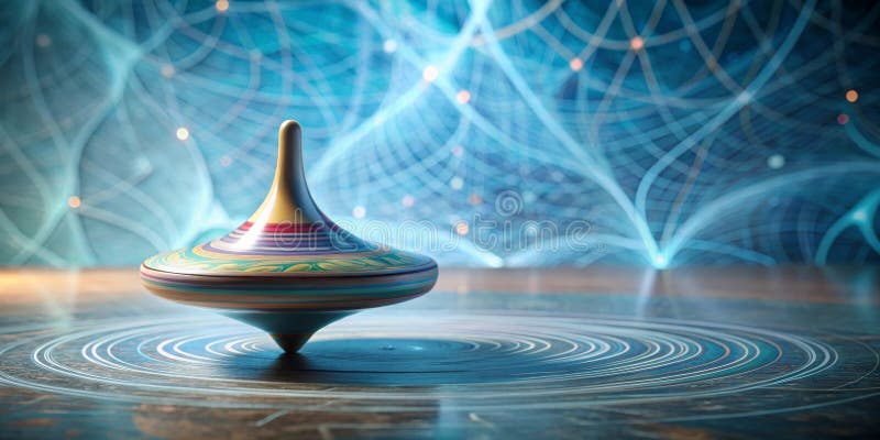 Spinning Top on Abstract Swirling Surface, a Concept of Movement and ...