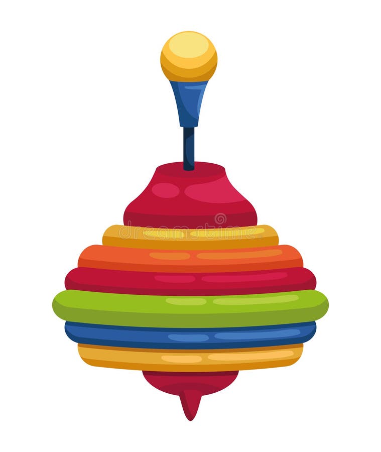 Spinning top kids toy stock vector. Illustration of cartoon - 251199374