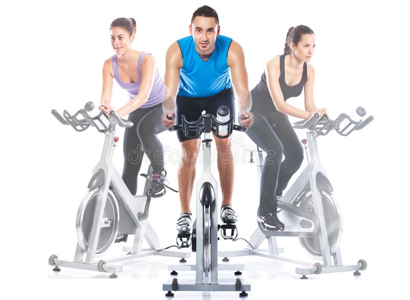 Trainer at spinning class editorial photo. Image of adult - 50799361