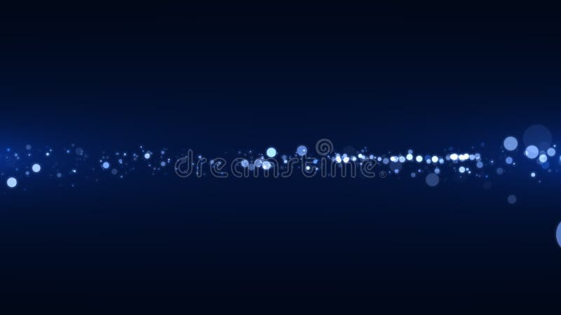 A Spinning and Upward Moving Source of Blue Sparkling Particles. Stock ...