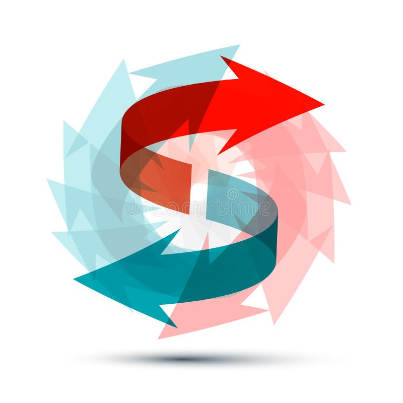 Arrows Spinning Around. Double Arrow Symbol Stock Vector - Illustration ...