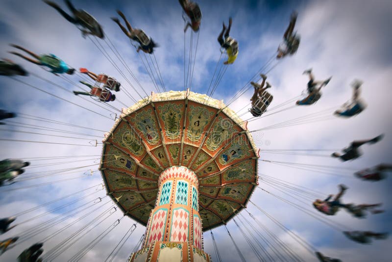 Swing ride at fair stock image. Image of relaxation, kids - 43744947