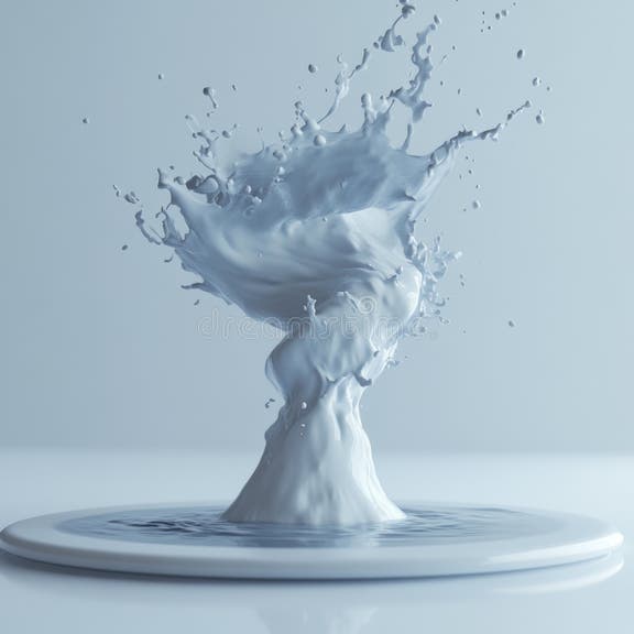 A Spinning Water Vortex is Set Against a Clean Background, with a Storm ...