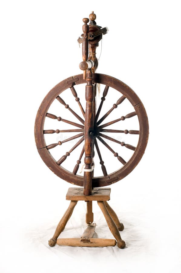 Spinning-wheel stock image. Image of machine, wood, spool - 13863685