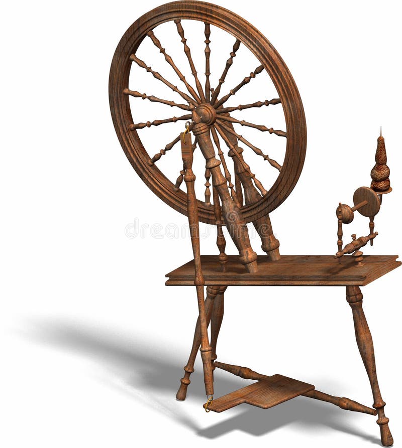 Spinning Wheel stock vector. Illustration of machine, color - 3648169