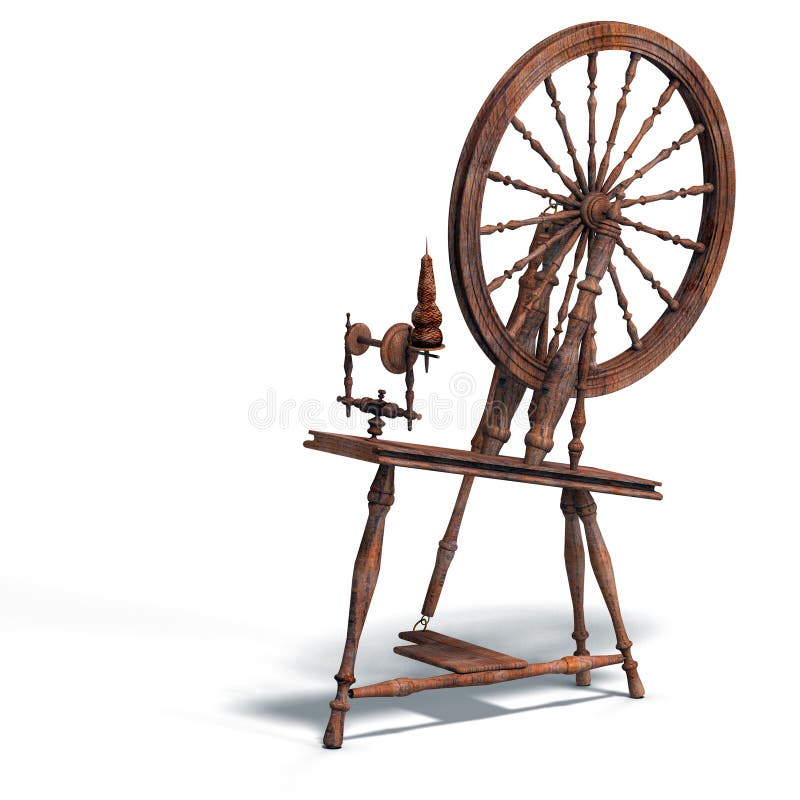 Spinning Wheel stock illustration. Illustration of poser - 1445699