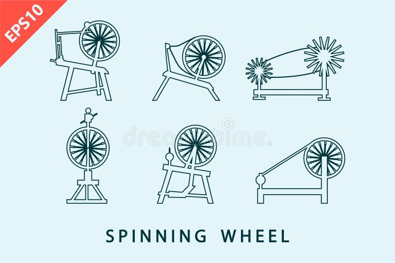 Hand Spinning Wheel Stock Illustrations – 289 Hand Spinning Wheel Stock ...
