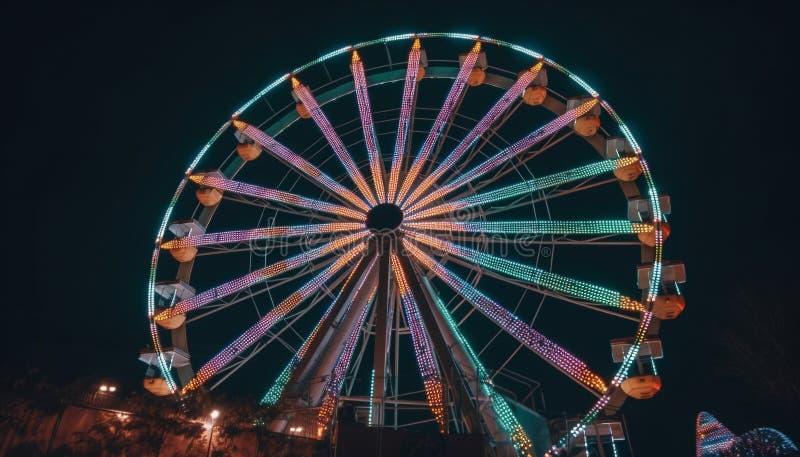 Spinning Wheel of Joy, Excitement and Passion at the Carnival Generated ...