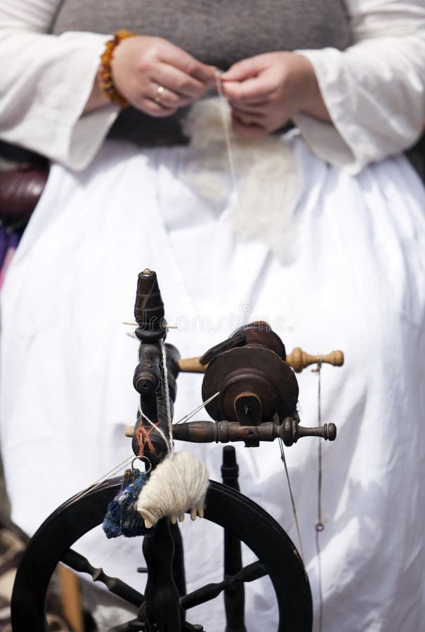 Spinning Wool stock image. Image of crafting, wool, wheel - 25543923