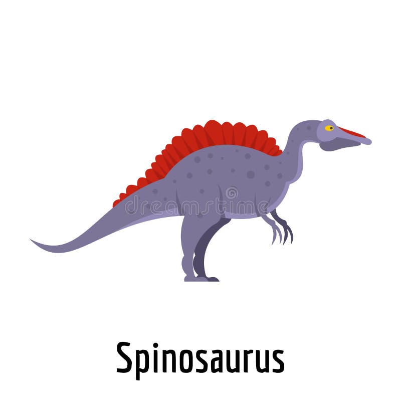 Spinosaurus Icon, Simple Style. Stock Illustration - Illustration of ...
