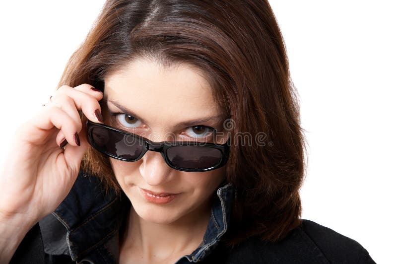 Spion stock foto. Image of brunette, portret, kaukasisch - 4561816