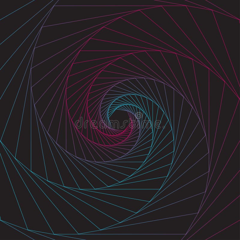The Spiral Abstract Image with a Turquoise To Pink Gradient is a Truly ...