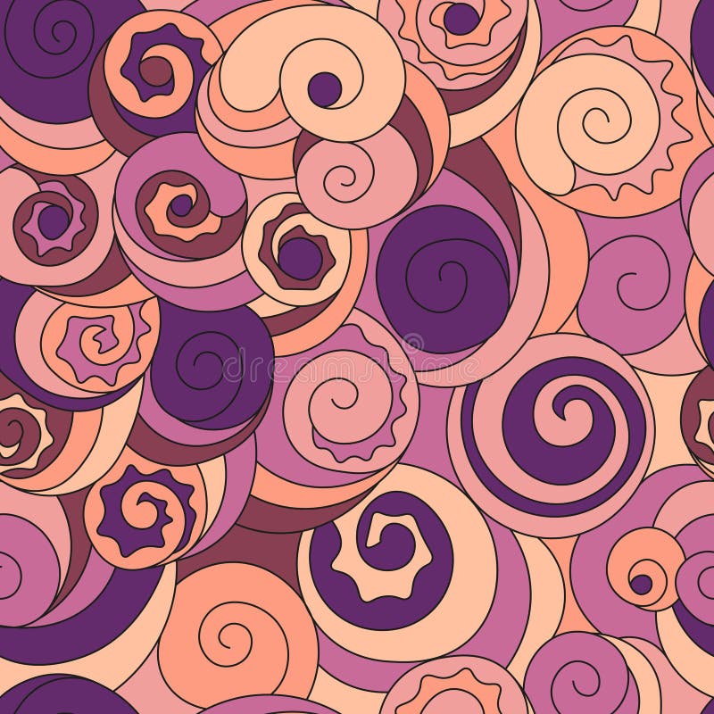 Spiral Abstract Seamless Pattern Stock Vector - Illustration of fabric ...