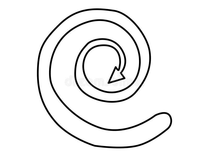 Spiral arrow stock illustration. Illustration of drawing - 373627088